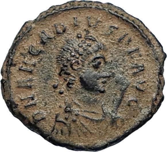 ARCADIUS Authentic 383AD Ancient Roman Coin w VICTORY ANGEL & CROSS ...