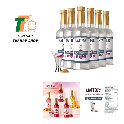 Sugar Free Mixes - Simple Syrup - Zero Sugar Bartender Inspired Syrups ...