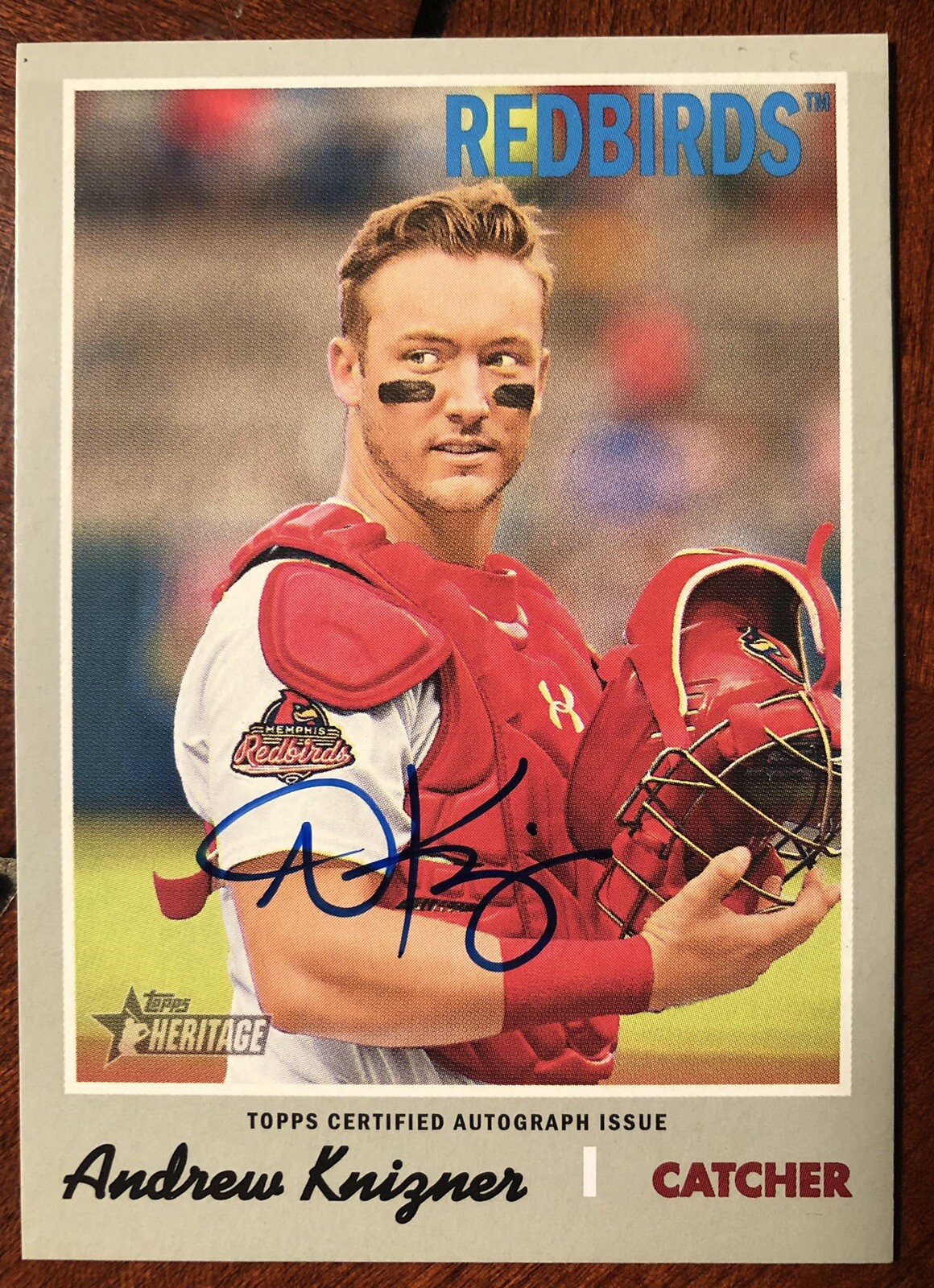Andrew Knizner 2019 Heritage Real One Auto Autograph #ROA-AK Memphis ...