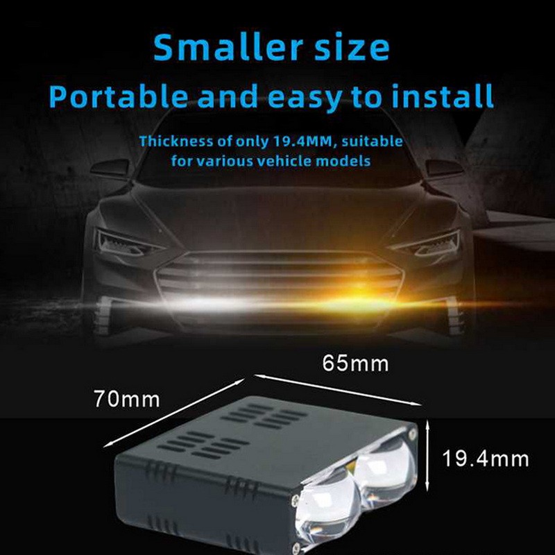 Double Lens LED Fan Style Spotlight Automotive Grille Light Motorcycle ...