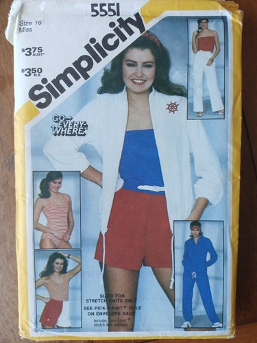 Simplicity 5551 bodysuit pants shorts tube top and jacket sewing ...