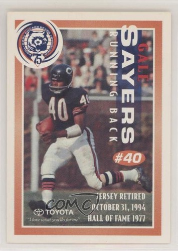1994 Toyota Chicago Bears 75th Anniversary Gale Sayers #40 HOF | eBay