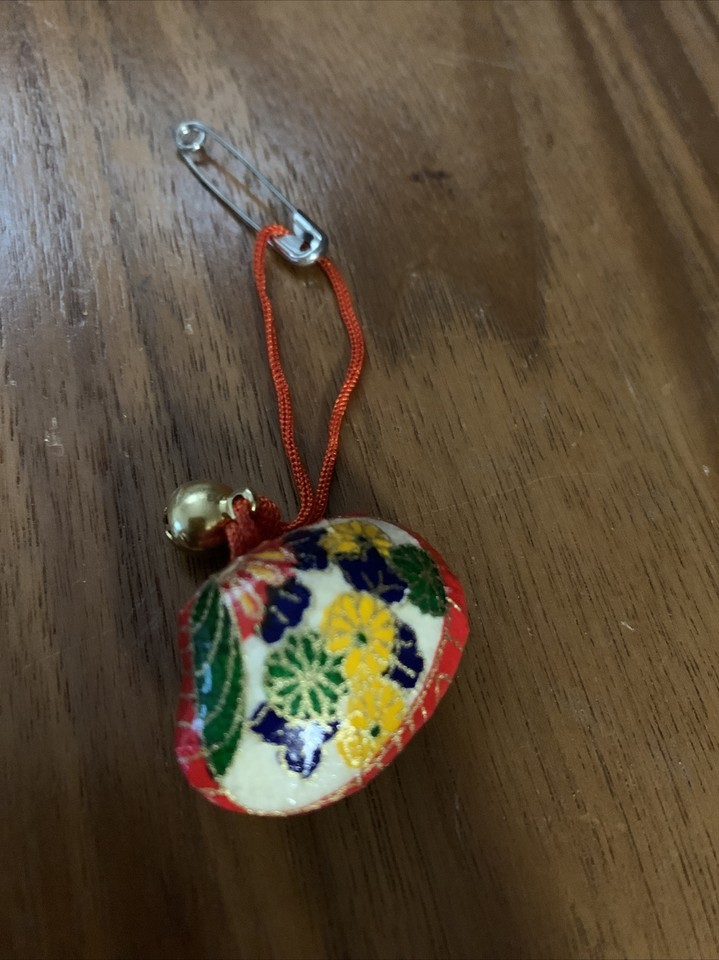collectible hand painted seashell rattle with bell from japan new | eBay