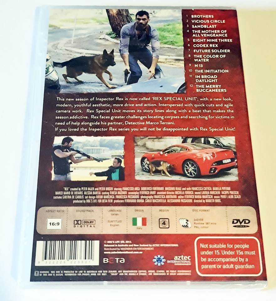 REX SPECIAL UNIT 1 + 2 DVD SET INSPECTOR REX Series Season 17 + 18 NEW ...