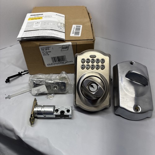Schlage BE365 CAM 626 Camelot Keypad Deadbolt In Satin Nickel READ | eBay