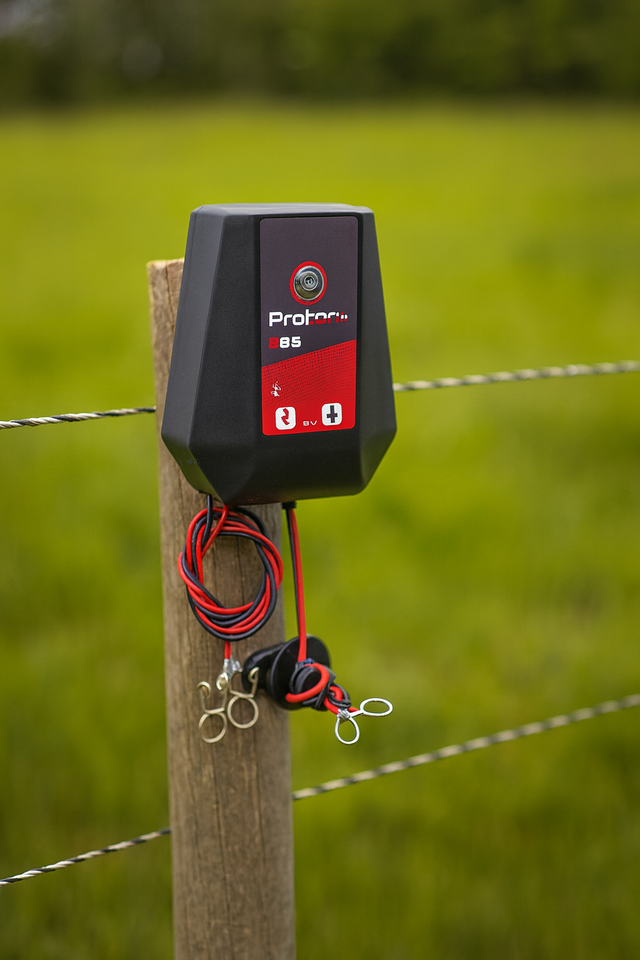 Electric Fence Energiser 12V Battery Powered Proton Fencing Unit 10km ...