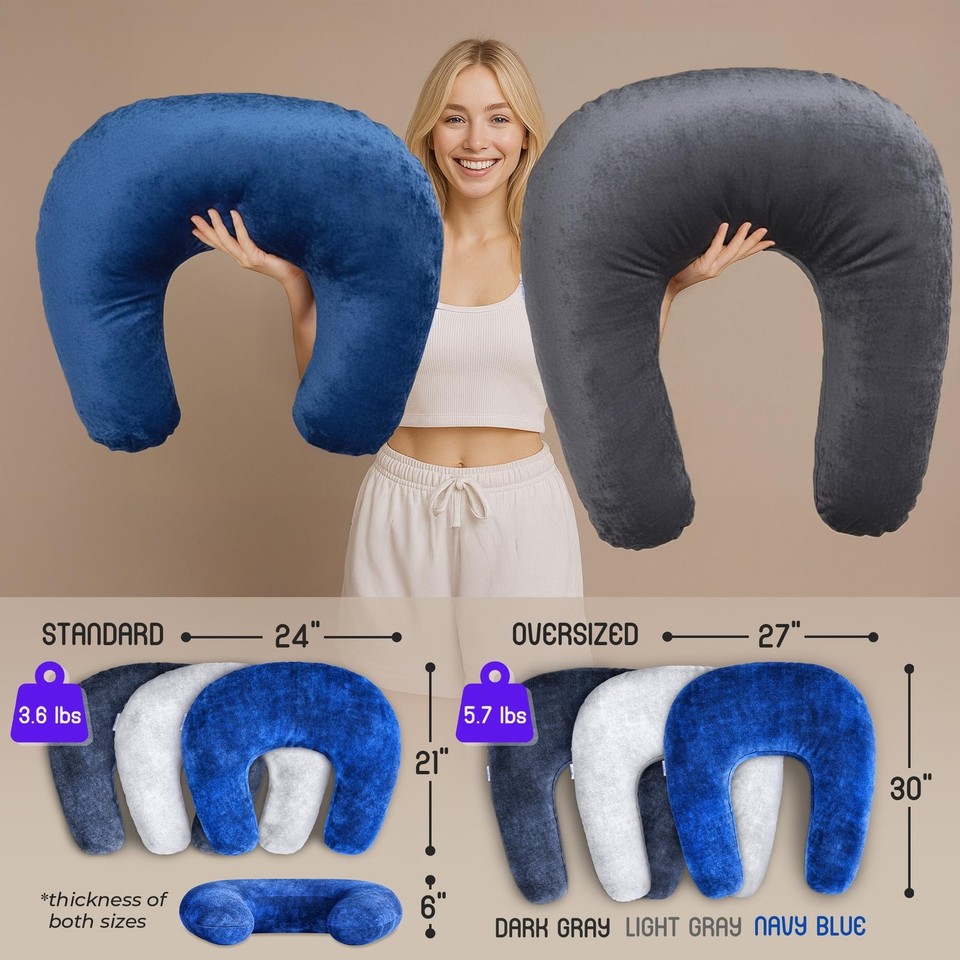 MELLO Lap Pillow for Reading – Memory Foam Gaming Pillow for Lap ...