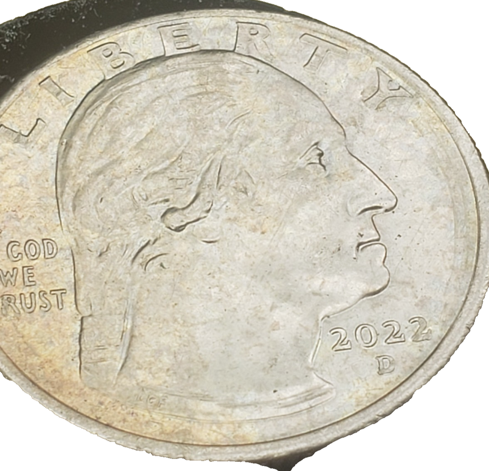 2022 D Quarter Error Maya Angelou Drooling Washington Double Die Crack ...