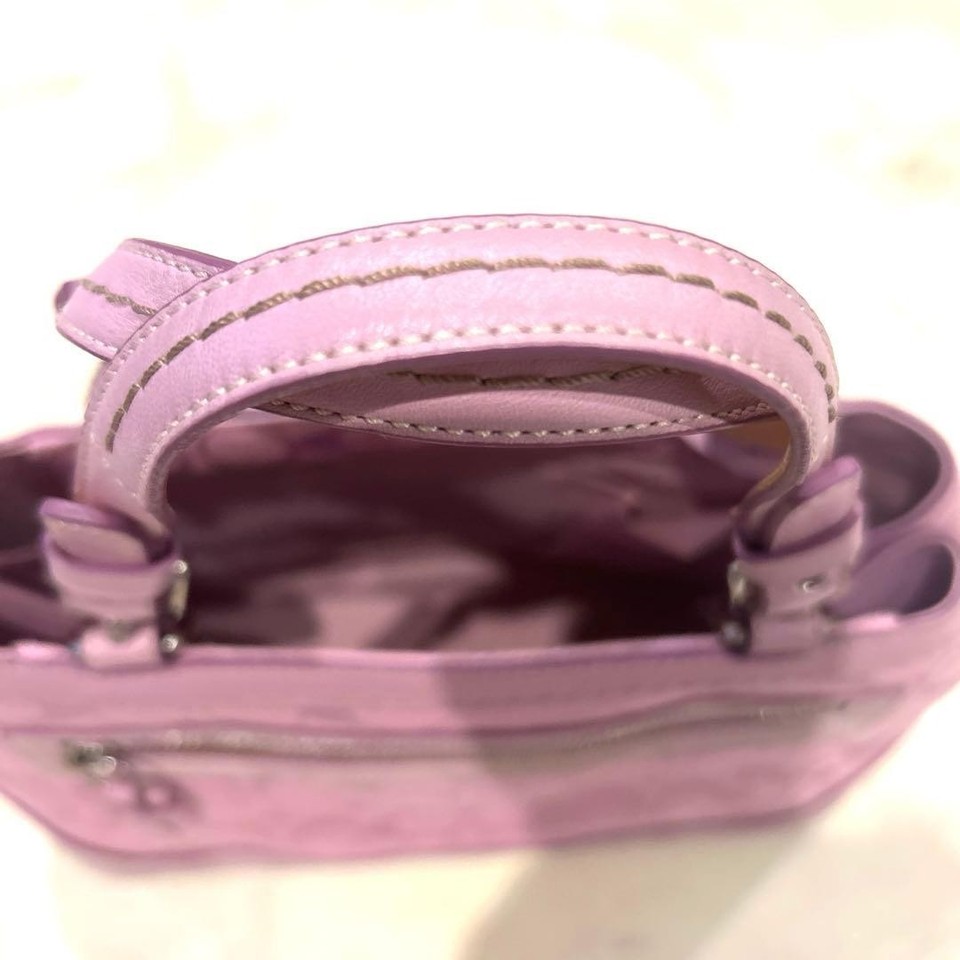 COACH Signature Pink 7052 Canvas Suede Leather Shoulder Bag Fits A4 ...