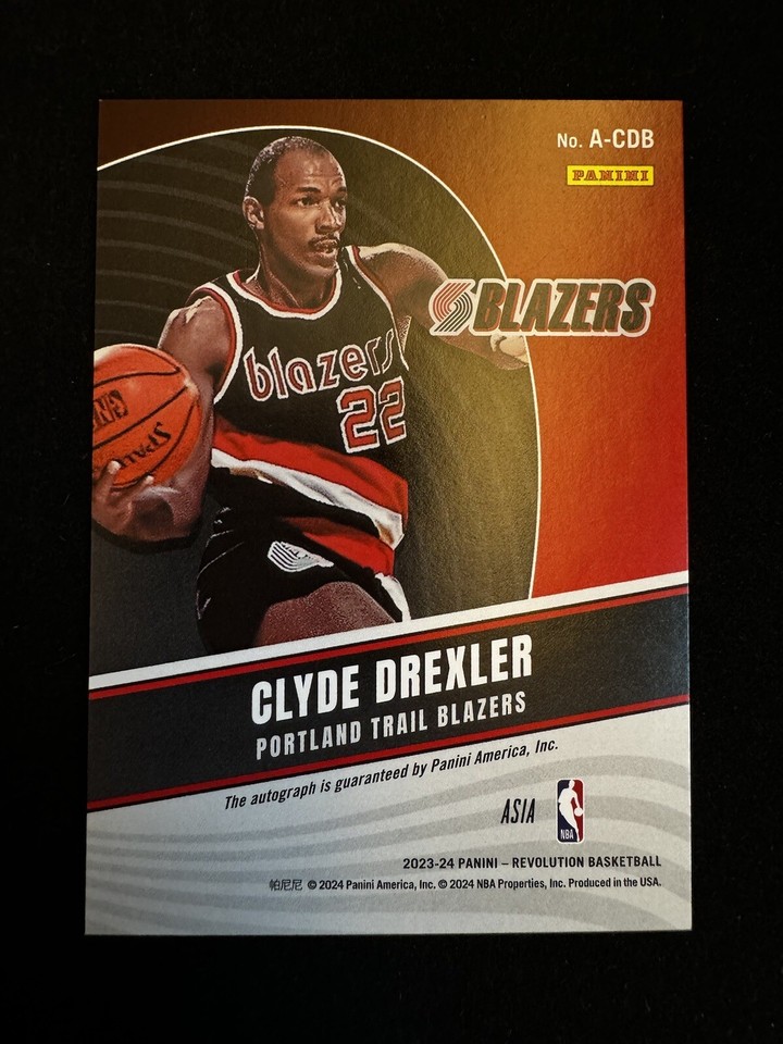 2023-24 Clyde Drexler Revolution On Card Autograph Panini No.A-CDB | eBay