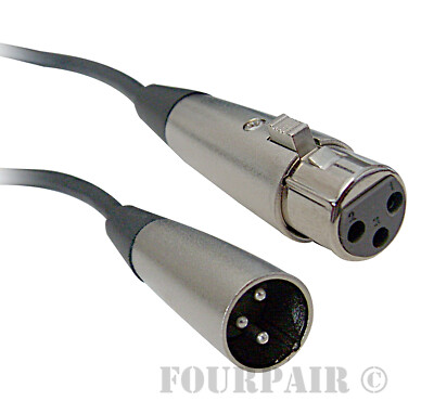 3-Pin Shielded XLR Microphone Mic Cable Cord Male Female 6/10/15/20/25 ...
