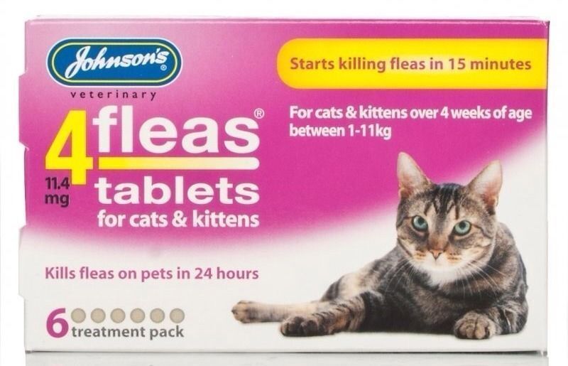 Johnsons 4Flea Cat Kitten Tablets 3Pk 6Pk Bulk Buy - Killer Fleas ...
