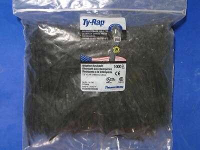 THOMAS & BETTS TY-RAP TY25MX BLACK WEATHER RESISTANT NYLON 1000 CABLE ...
