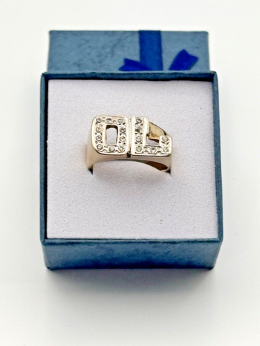 Diamond Initial ‘OL’ Ring & 17 Diamonds, 14K Yellow Gold Size 9, 9.3 ...