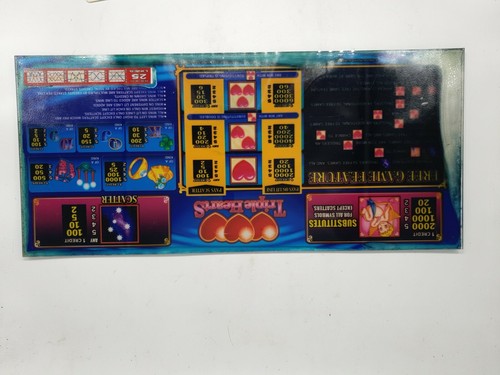 Pokie Poker machine sign triple hearts | eBay Australia