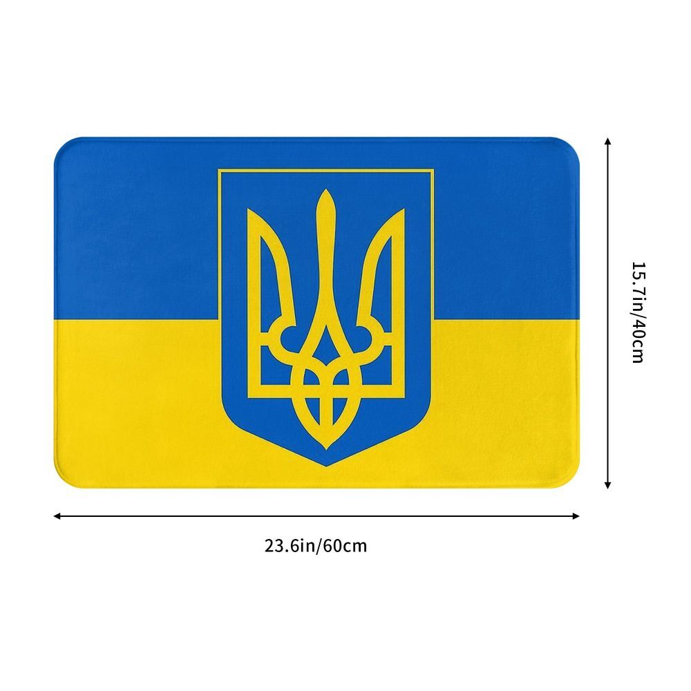 Ukraine Ukrainian Bedroom Mat Trident Tryzub Doormat Kitchen Carpet ...