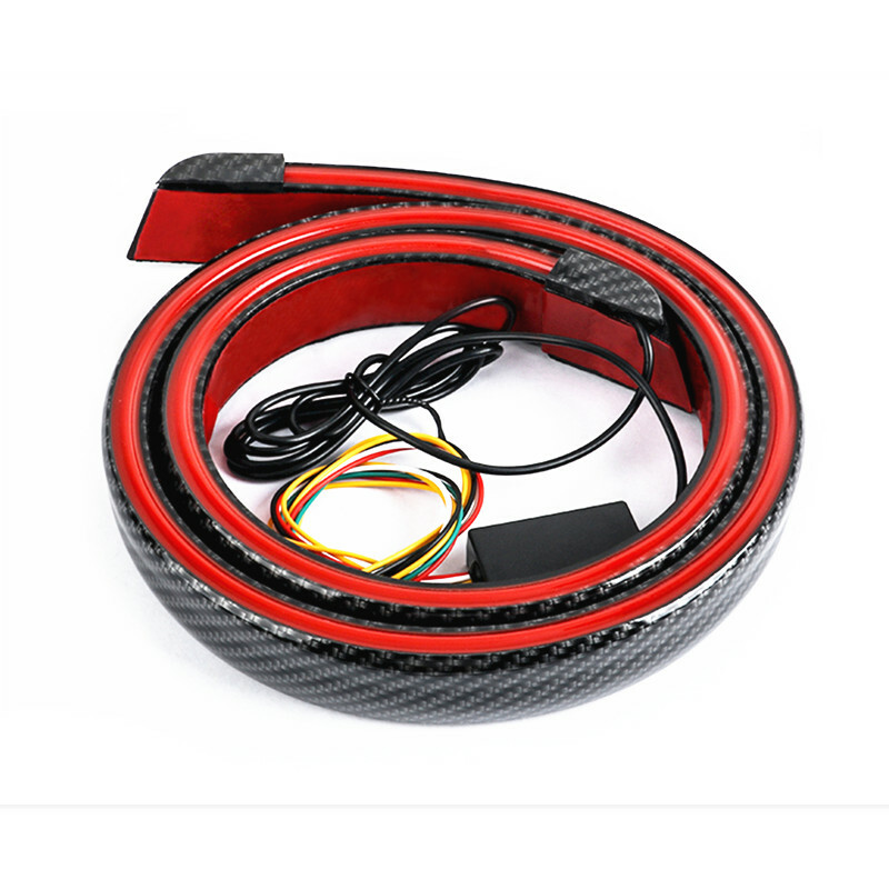 125cmCar Trunk Tail Brake Light Flexible RED LED Spoiler Strip Wing ...