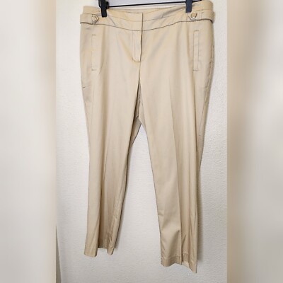 Covington Petites Women's Signature Fit Pants, Khaki Tan Beige, 10P | eBay