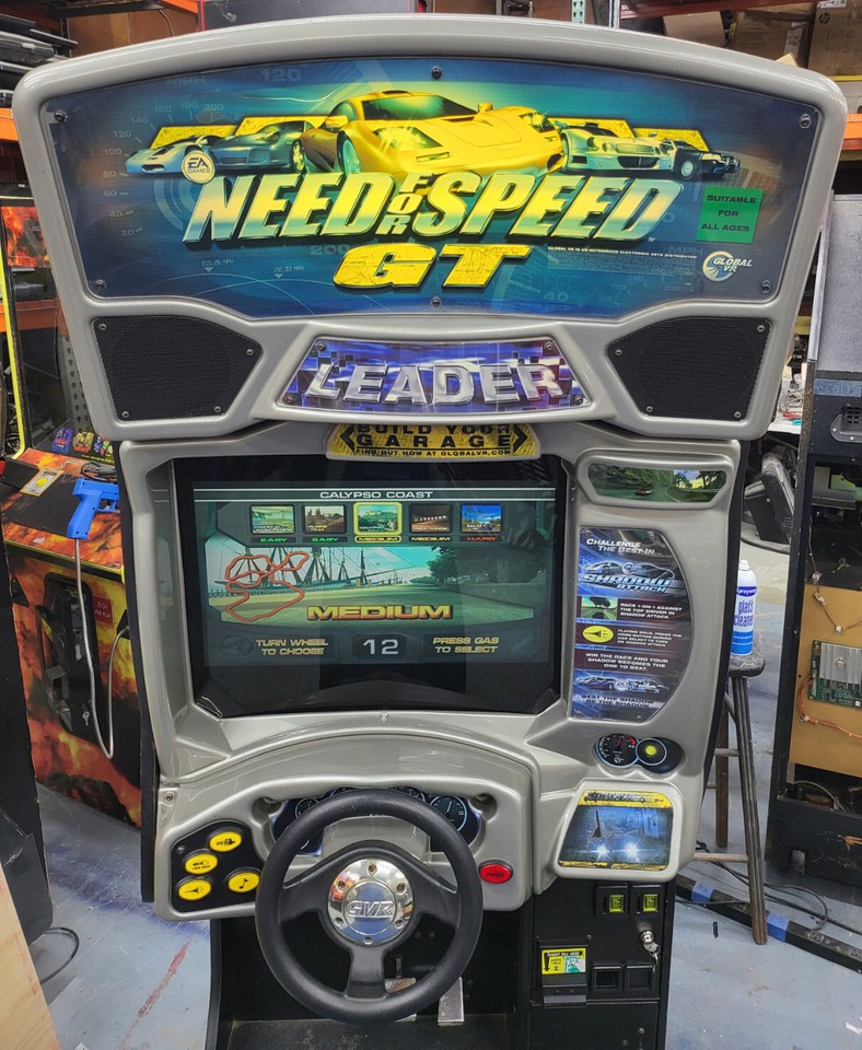 Global VR NEED FOR SPEED GT Arcade Sit Down Driving Racing Video Game ...