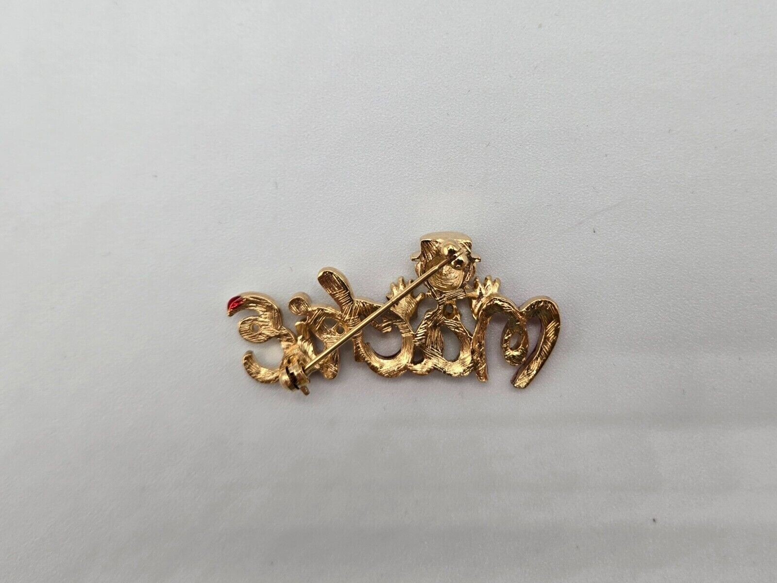 Vtg Bob Mackie Clown Signature Logo Brooch Enamel On Gold-Tone W ...