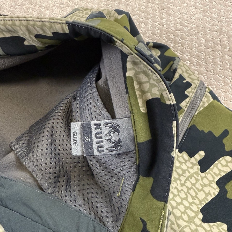 Kuiu Ultralight Hunting Men’s Guide Pants Sz 36 R Verde Camo Fleece ...