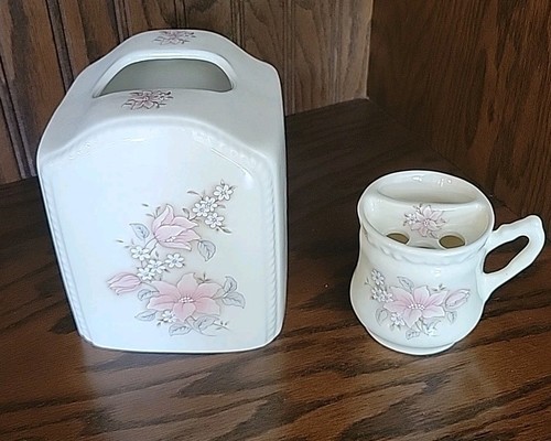 VB Athena Ceramic 2 Piece Bath Set Tissue Holder And Toothbrush caddy ...