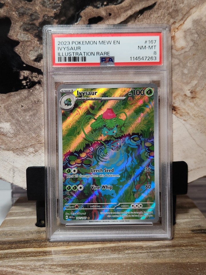Pokemon PSA 8 NM-MT Lot 3 Cards Ivysaur, Radiant Charizard, Aegislash ...