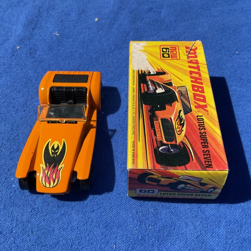 1971 MATCHBOX Superfast No60 LOTUS SUPER SEVEN 1:64 scale die-cast ...