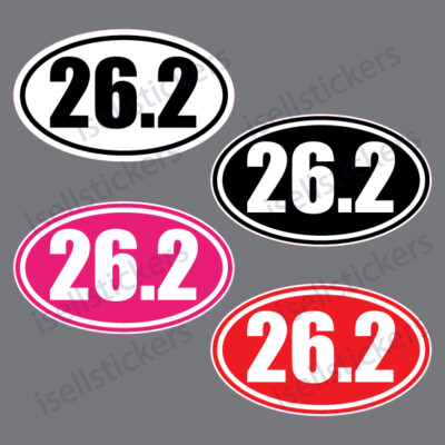 SP-13004 26.2 Miles Marathon Race Running Bumper Sticker Vinyl Car ...