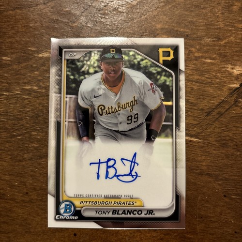 2024 Bowman Tony Blanco Jr. Chrome Prospect Auto #CPA-TB - Pittsburgh ...