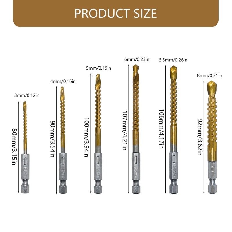 Multi Size Drill Bits 3mm to 8mm High Speed Steel for Projects | eBay