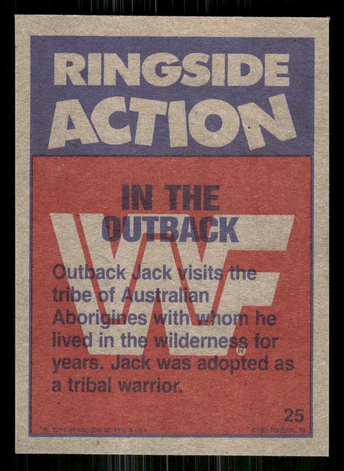 Outback Jack In the Outback 1987 Topps WWF #25 | eBay