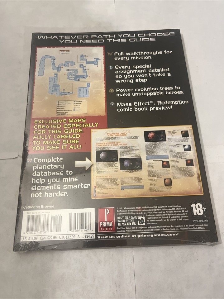 MASS EFFECT 2 Prima Official Video Game Guide 2010 BioWare XBOX 360 ...