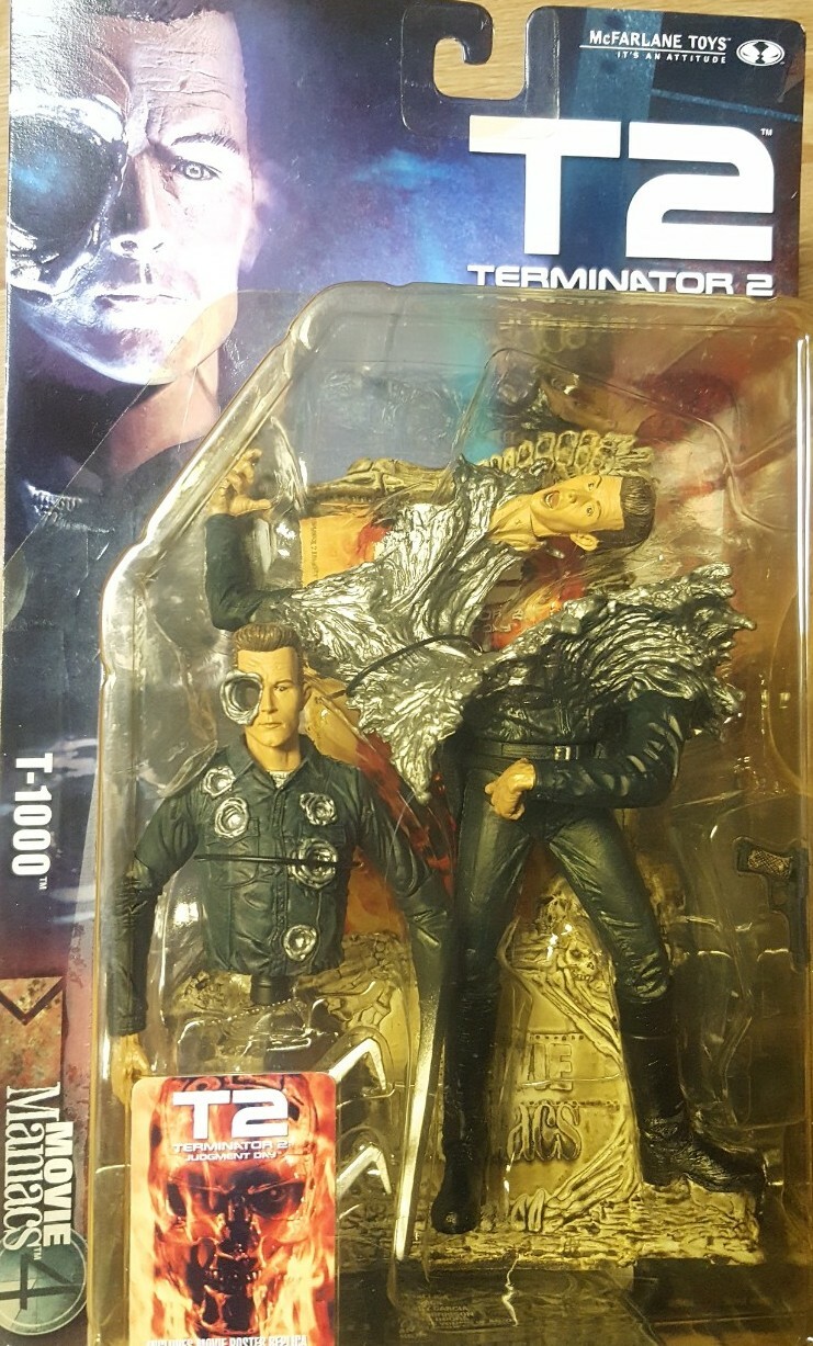 McFarlane Toys Movie Maniacs 4 Terminator 2 Judgment Day T-1000 Action ...