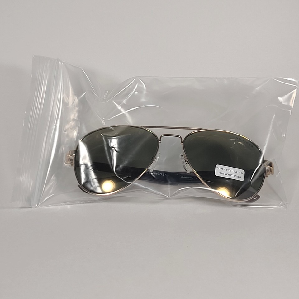 Tommy Hilfiger Benjamin Aviator Sunglasses Brown Tortoise Frame Gold ...