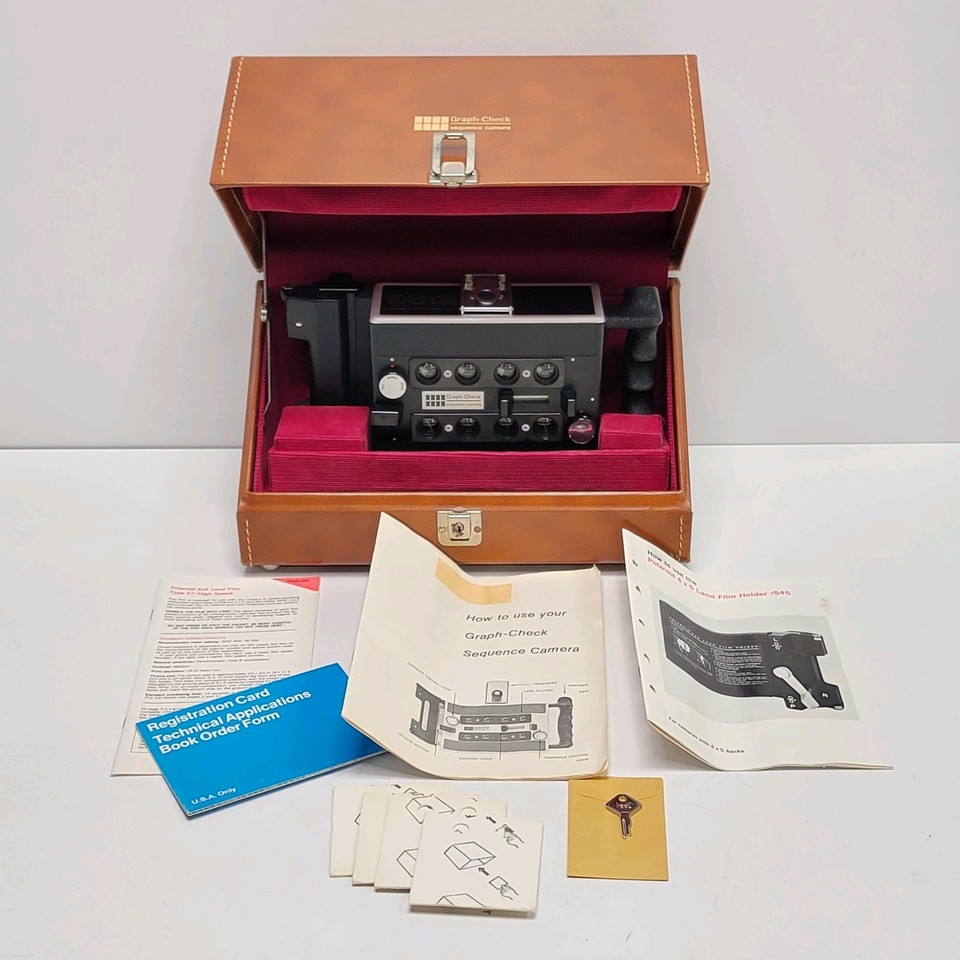 EXCELLENT!!! - Vintage Graph Check Sequence Camera with Polaroid 545 ...