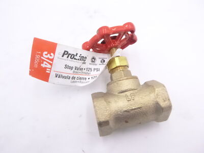 Proline Brass Stop Valve 125 PSI 3/4" | eBay