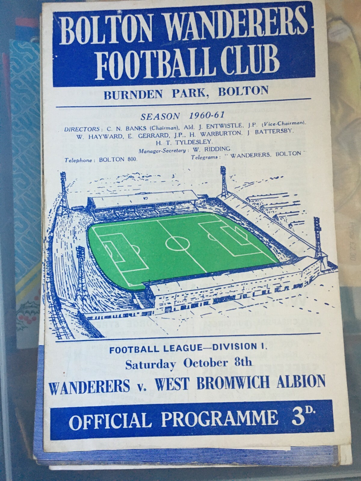 Bolton Wanderers HOME programmes 1950s 1960s League & Cup | eBay