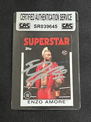 ENZO AMORE 2016 TOPPS WWE HERITAGE RC SIGNED AUTOGRAPHED CARD CAS ...
