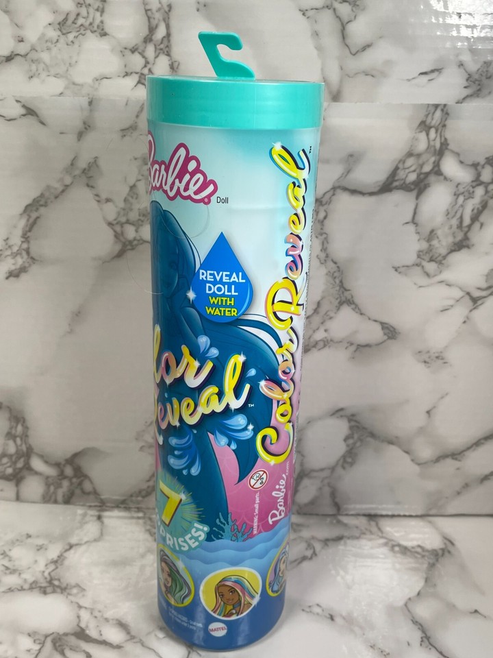 BARBIE Color Reveal Doll Toy MERMAID SERIES 7 Surprises Color Changing ...