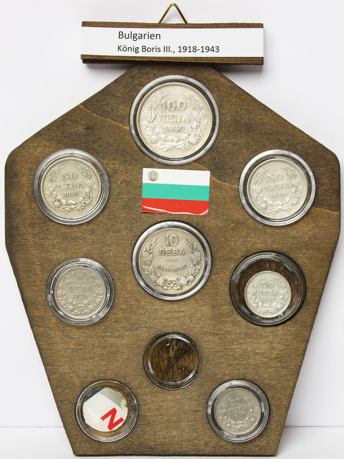 Münzsammlung Bulgarien 7 Münzen 100 Lewa bis 20 Lewa 500 Silber Boris ...