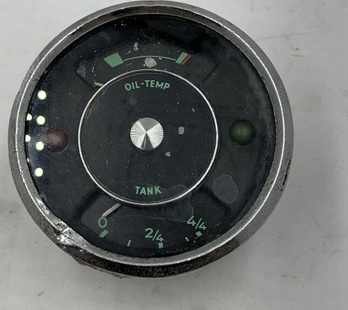 PORSCHE 356 A B OIL GAS FUEL TEMPERATURE GAUGE COMBINATION OIL TEMP ...