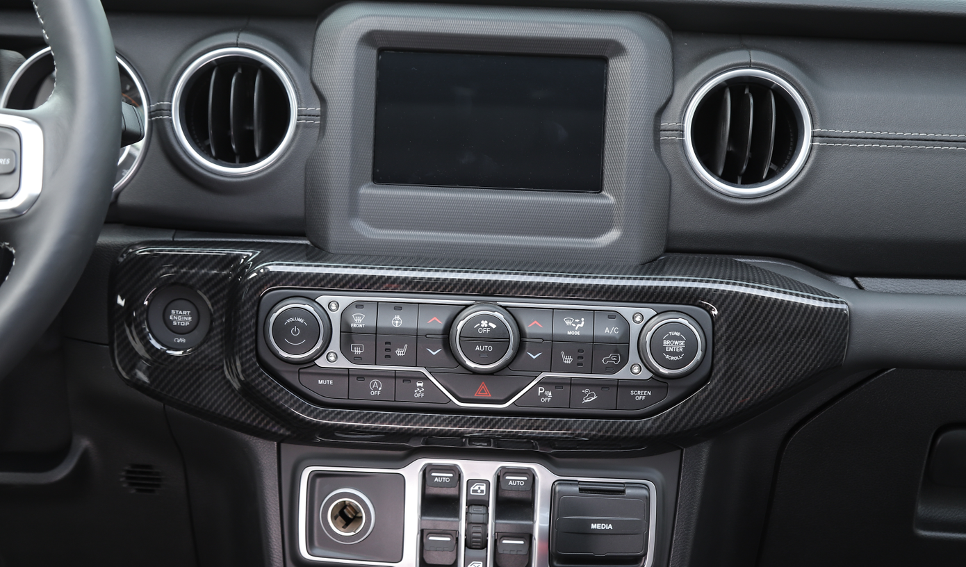 carbon fiber ABS Air conditioning control trim For Jeep Gladiator JL/JT ...