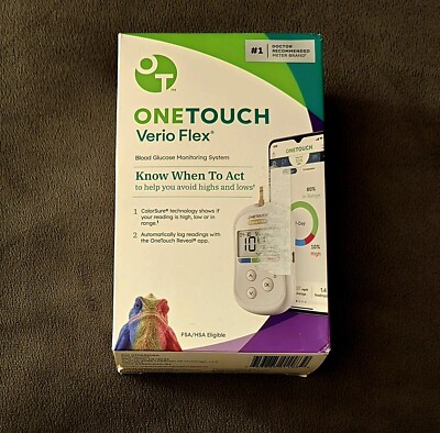 One Touch Verio Flex Meter Blood Glucose Monitoring System - Expires 04 ...