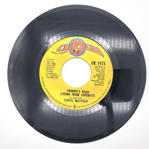 Curtis Mayfield Freddie's Dead 45 RPM Single Record Curtom 1972 CR 1975 ...
