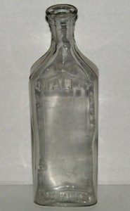 Vintage Blue Ribbon Quality Purity Embossed Measuring Glass Medicine ...