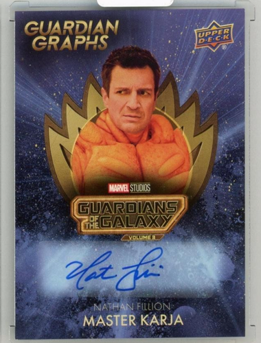 2024 UD Marvel GOTG Vol.3 Nathan Fillion Master Karja Guardian Graphs ...