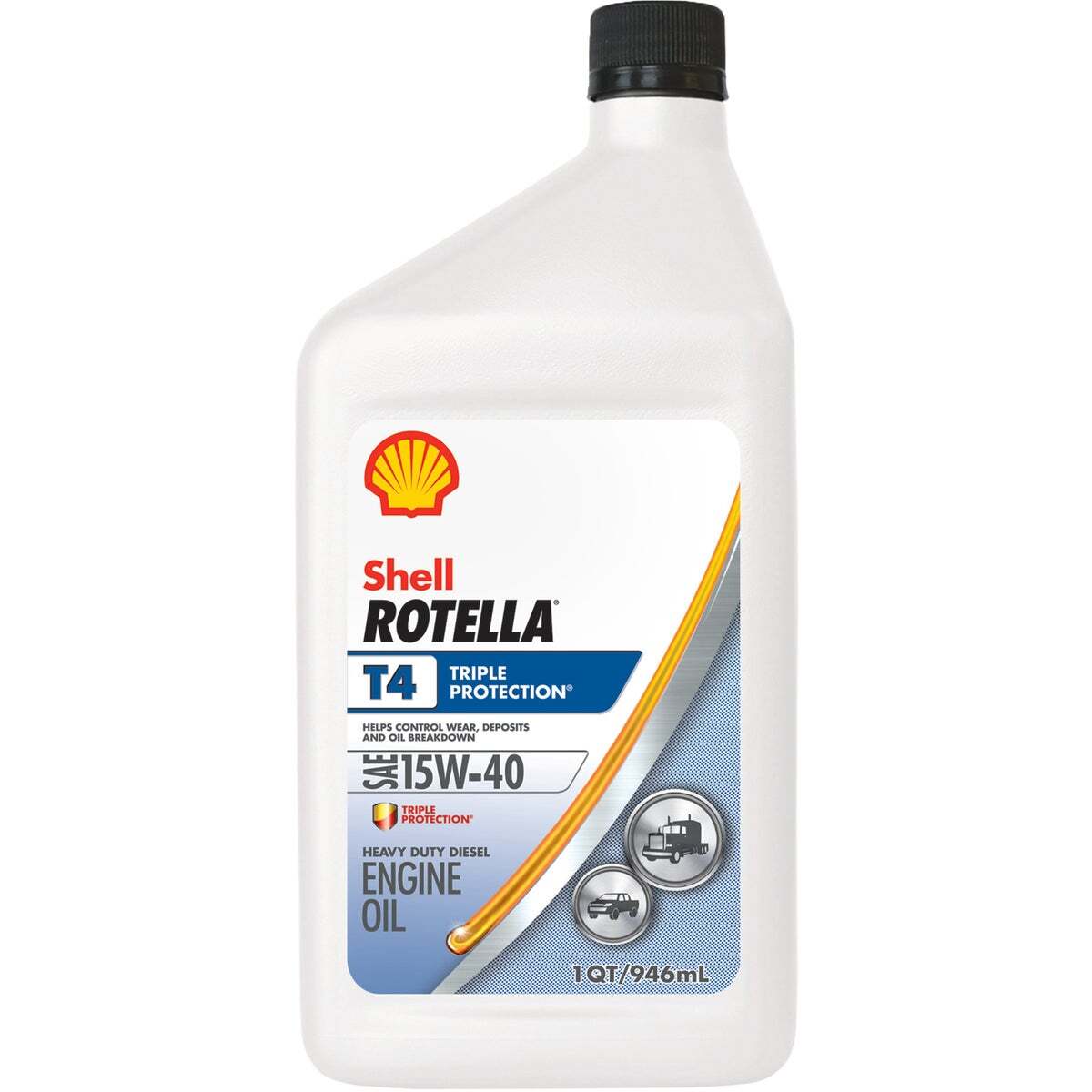 Rotella Shell 15W40 Quart Triple Protection Motor Oil 550049483 Pack of ...