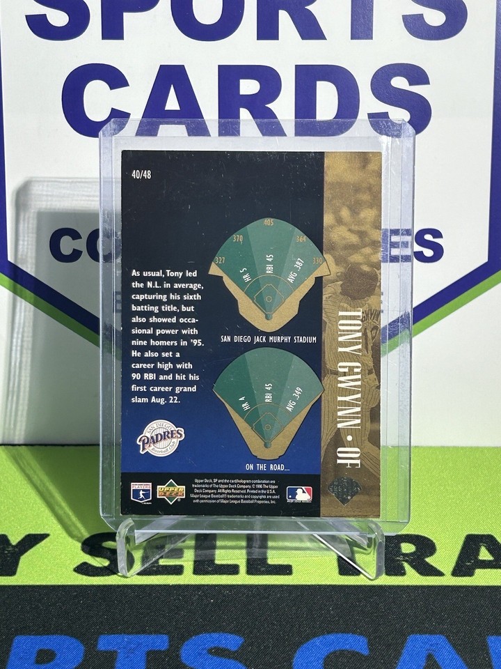 Tony Gwynn 1996 Upper Deck SP Baseball “Special FX” SAN DIEGO PADRES | eBay