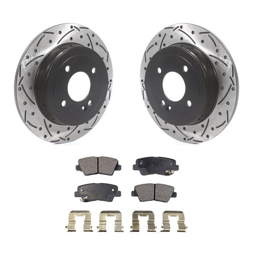 [Rear] Drill Slot Disc Brake Rotor Semi-Metallic Pad Kit For 2011 ...